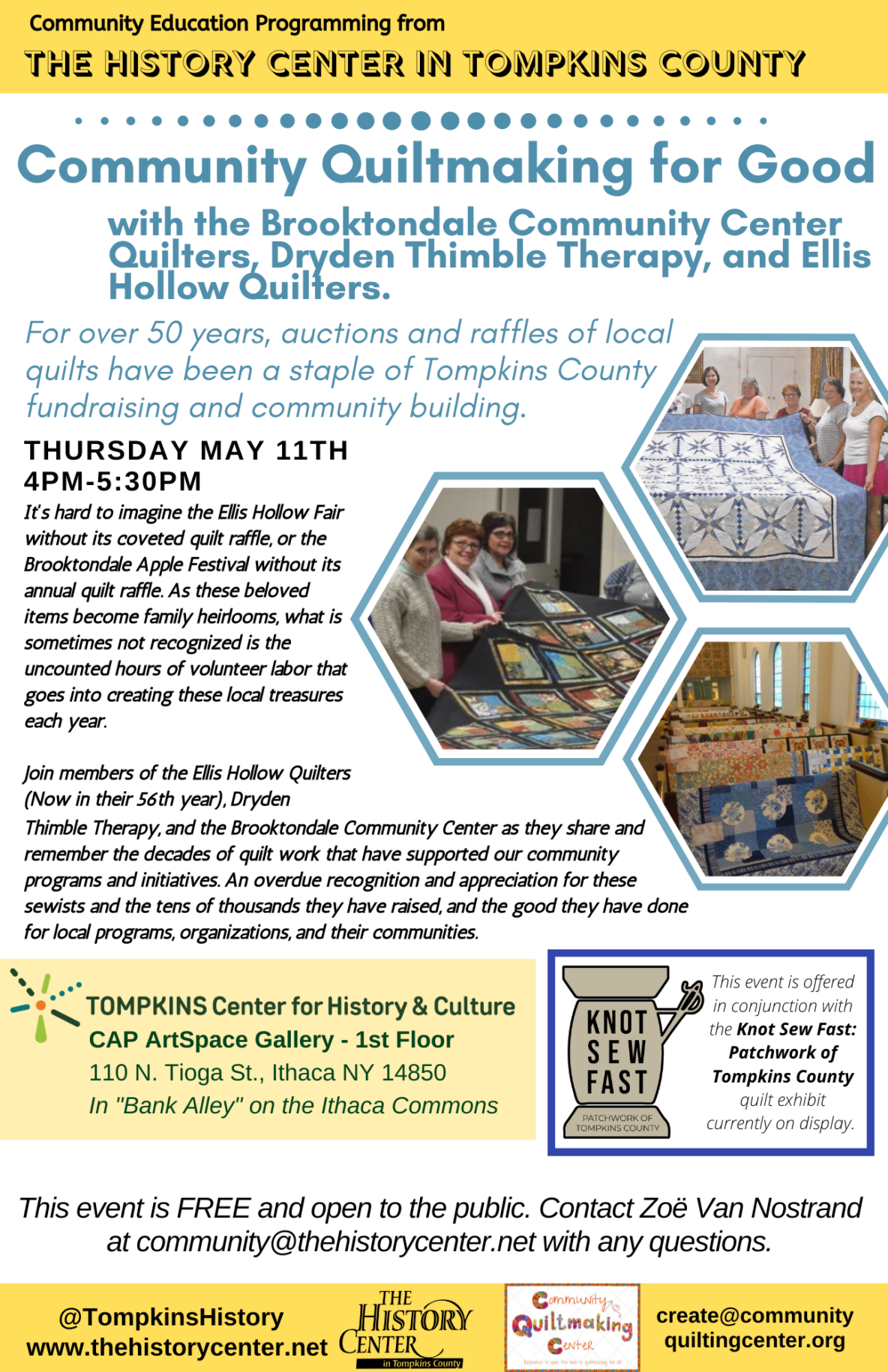 Community Quiltmaking for Good w/ Brooktondale Community Center, Dryden ...